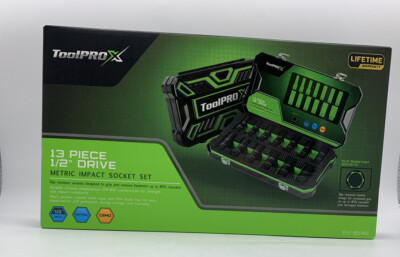 ToolPro X 13 Piece 1/2” Drive Metric Impact Socket Set | eBay