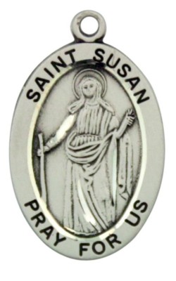 Saint St Susan Pray For Us Pendant 1 1/16 Inch Sterling Silver Medal | eBay
