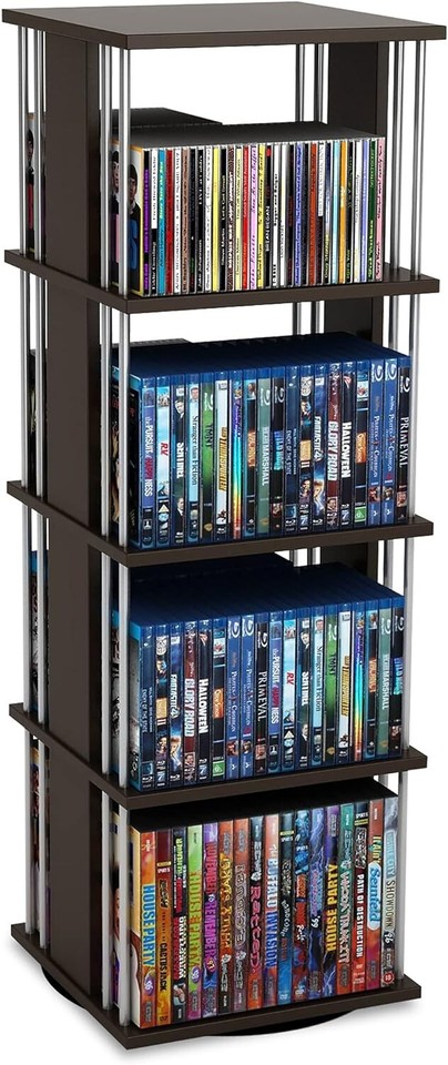 DVD Media Rack 216 CD Rotating Storage Cabinet Rack Shelf Stand ...