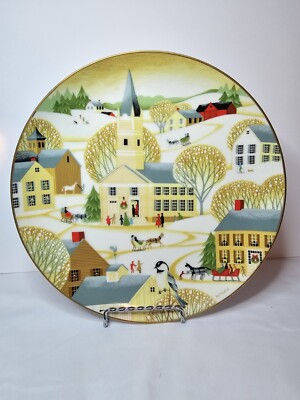 1984 VTG. Betsy Bates Christmas Plate Series The Village Church #7497 B ...