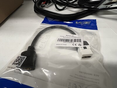 VCE HDMI Keystone Jack Female to Female HDMI Pigtail Cable 4K HDMI | eBay