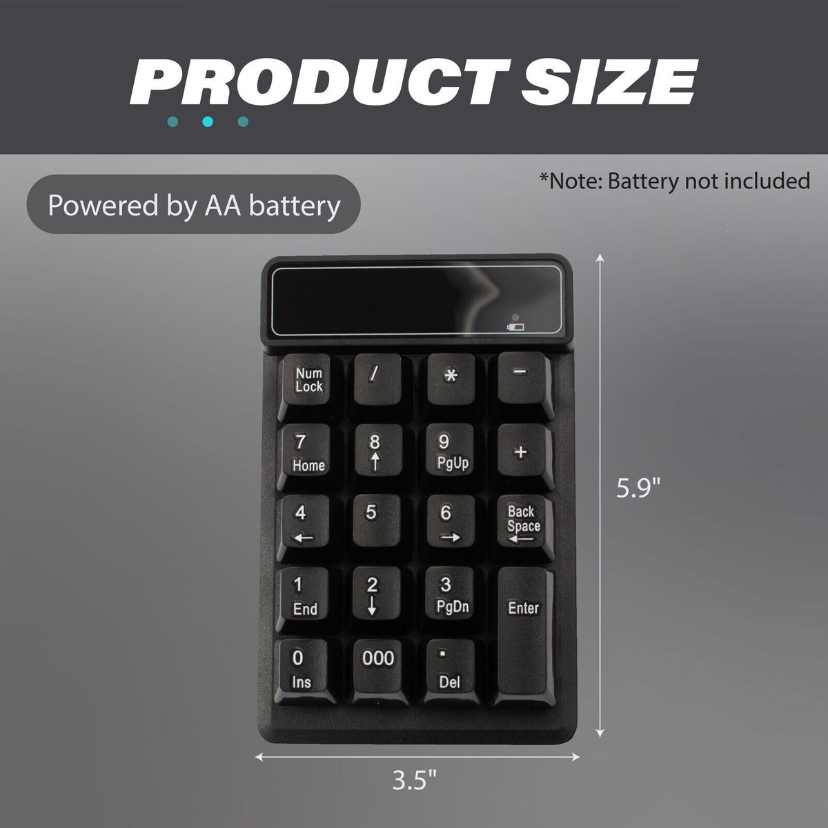 New Waterproof Mini 19 Keys Usb 24g Wireless Number Pad 2.4GHz