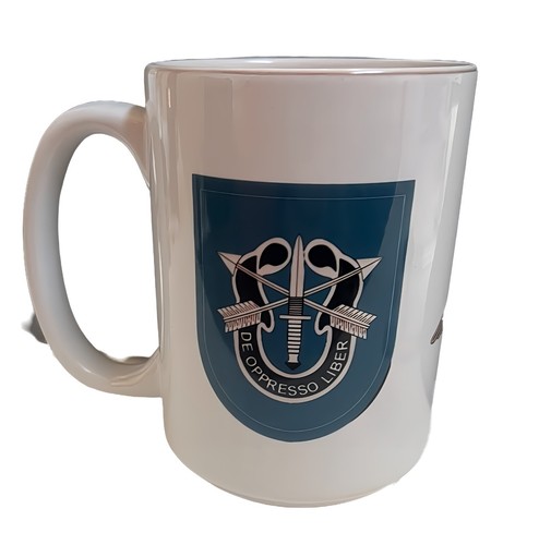 19th SFG 15oz Coffee Mug - w MFF Jumpmaster Wings. Any Flash Badge ...