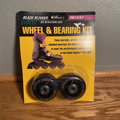 4 Blade Runner By Rollerblade Pro 500 Wheels & Bearing Kit Black Inline ...