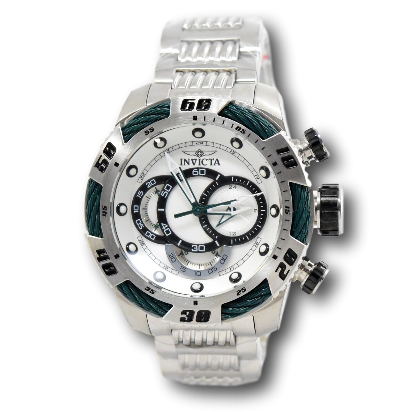 Invicta Speedway Viper Men's 50mm Green Cable Stainless Chronograph ...