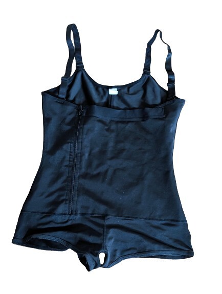 Shaper Womens sz M ShapeWear Braless WaistClincher Black Zip Adjustable ...