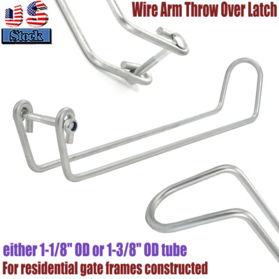 Over Throw Wire Arm Top Gate Latch chain link double driveway US STOCK ...
