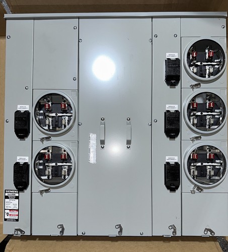 Siemens WP4511RJB Uni-PAK 5-Gang 125 Amp Tenant Main Breaker Meter ...