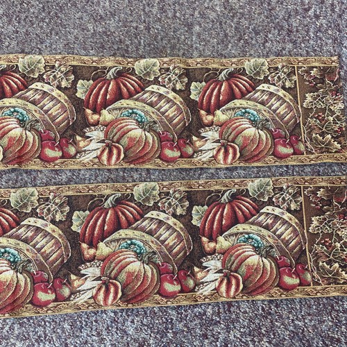 Colorful Tapestry Table Runner Fall Autumn Leaves Dinner Table 74”X 13 ...