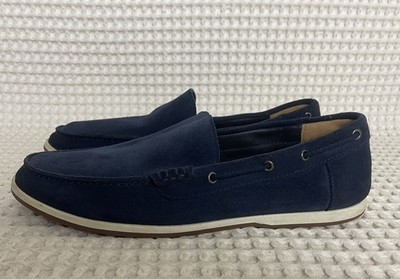Clark’s Navy Blue Suede Loafers Morven Sun Mens Size 11.5 Boat Shoes ...