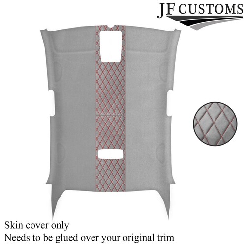 DSG2 RED STITCH L GREY LUXE SUEDE HEADLINER COVER FOR VW JETTA MK5 05 ...