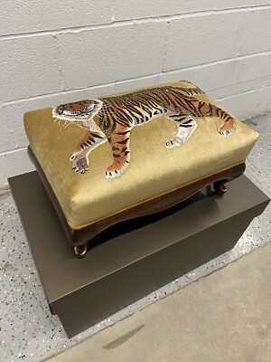 JAY STRONGWATER "DESMOND" TIGER OTTOMAN FOOT STOOL, VERY HARD TO FIND ...