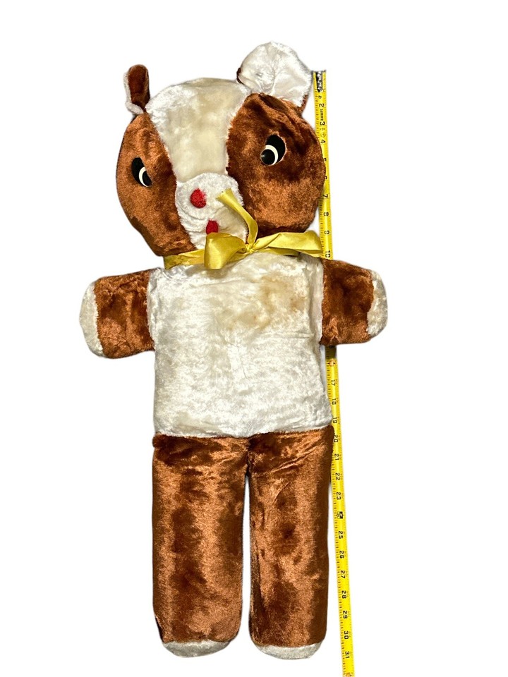 Vintage 1950's-1960's Teddy Bear Carnival Fair Plush Prize Brown, White ...