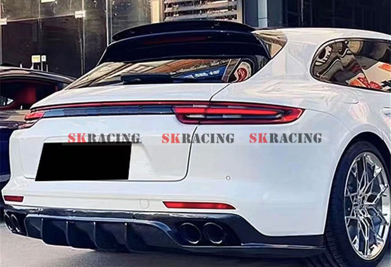 For Porsche Panamera 971 2017-2019 Real Carbon Fiber Rear Bumper Lip ...