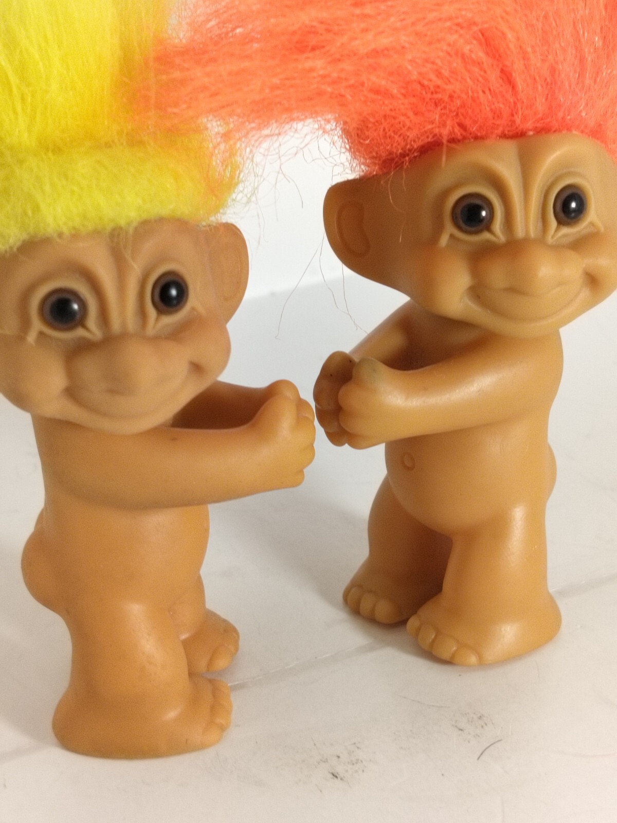 Troll By Russ 3" Pencil Hugger/Prayer Doll Set Of 2 Orange/Yellow Hair ...