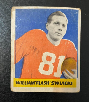 1948 Leaf - Willam Swiacki New York Giants #12 Cardboard Football Card ...