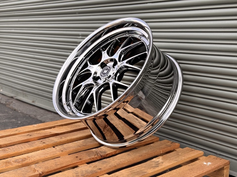 19x8.5 +35/19x9.5 +30 5x114.3 MFlow MFL2 Wheels PVD Chrome 19 ...