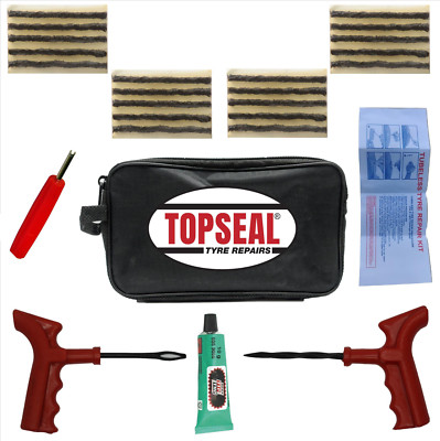 Emergency Tubeless Tyre Puncture Repair Kit With 20 Strings & Tip Top ...