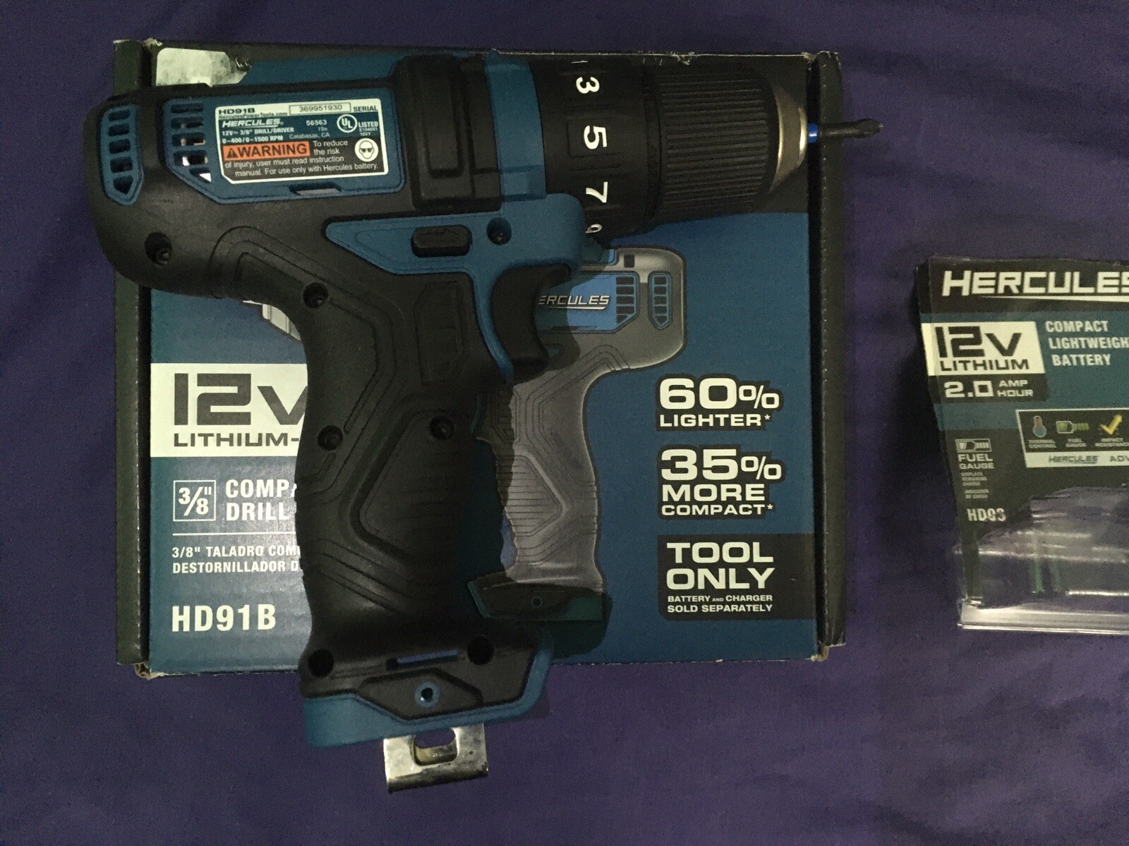 Hercules 12V Drill 2ah Battery And Hercules Tool Bag | eBay