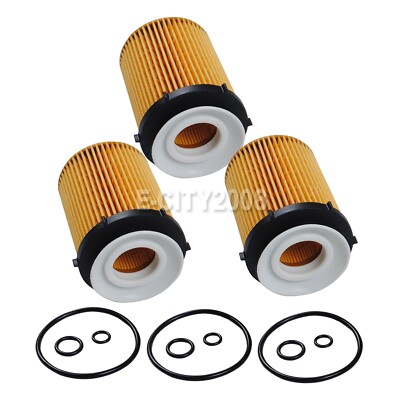 3Pcs Oil Filter For Mercedes-Benz A220 C300 C350e CLA250 E300 SLC300 ...