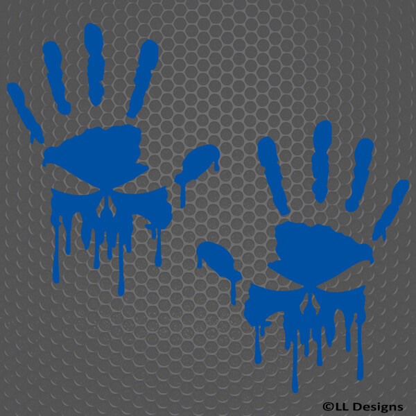 Dripping Skull Hand Wave Pair Off Road 4x4 Truck SUV Vinyl Decal ...