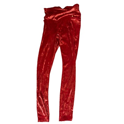 FABLETICS Women’s Crushed Velour Crossover Legging Strawberry Red Size ...