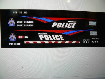 Brantford Canada Police Car Decals Old School 1:24 | eBay