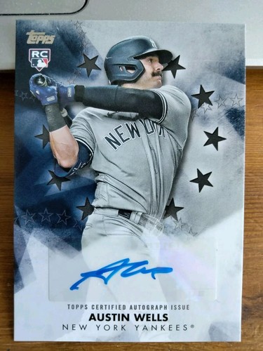 2024 Topps AUSTIN WELLS Baseball Stars Rookie RC Autograph Black #'d ...