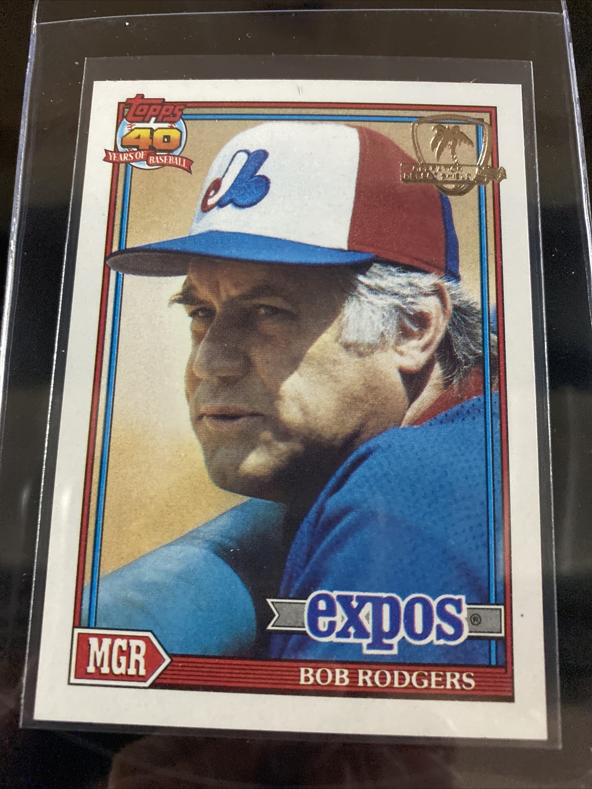 1991 Topps Desert Shield Bob Rodgers 321 Expos Sharp Corners&Surface ...