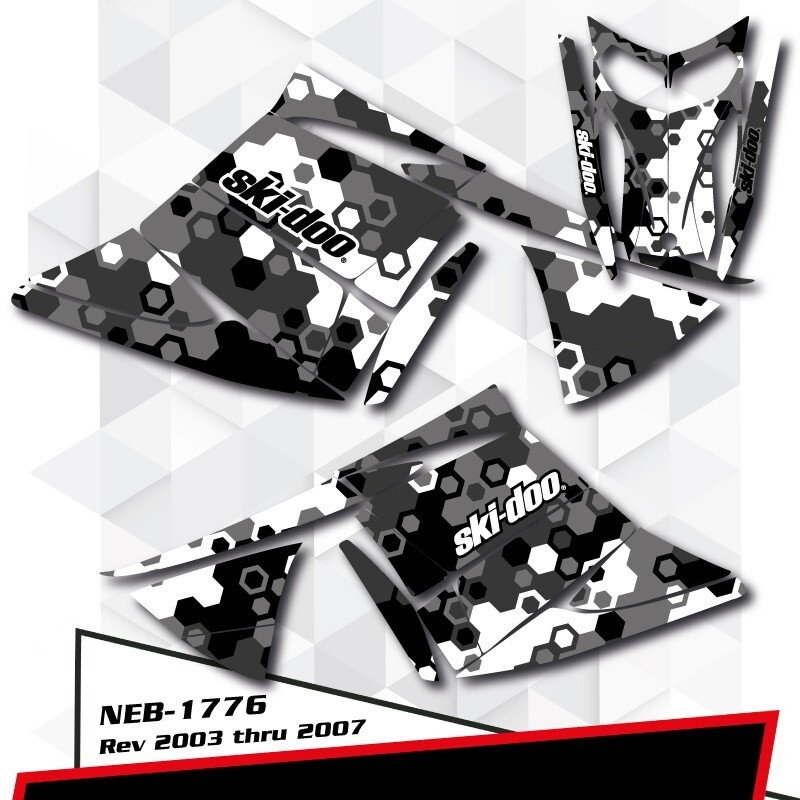 GRAPHIC DECALS STICKERS WRAP KIT FOR SKI-DOO REV MXZ SUMMIT GTX 03-07 ...