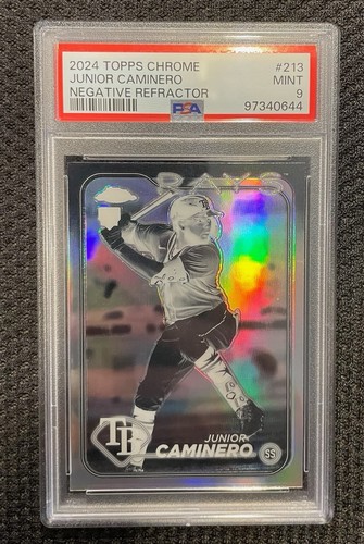2024 Topps Chrome Negative Refractors #213 Junior Caminero RC Rookie ...