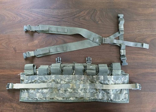 USGI MOLLE II ASSAULT PANEL W HARNESS ACU ARMY US MILITARY TAP CHEST ...