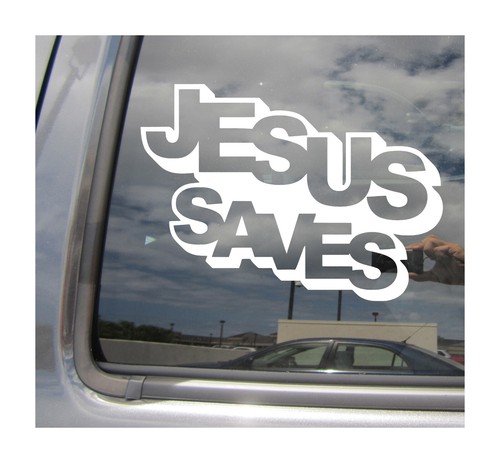 Jesus Saves - Christian Christ Born Again Car Vinyl Decal Window ...
