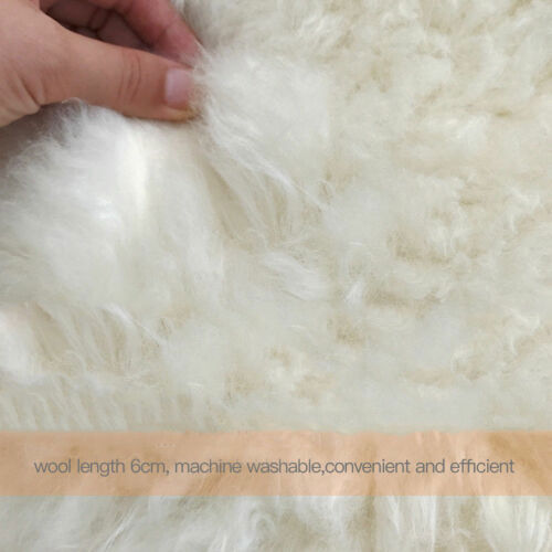 Genuine Sheepskin Fluffy Rug Windward Single 100% Natural Ivory Soft ...