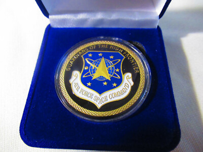 AIR FORCE SPACE COMMAND Challenge Coin w/ Presentation Box | eBay