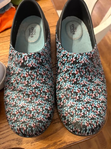 crocs flowered clogs women’s 10 | eBay