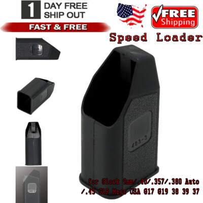 Speed Loader for Glock 9mm /.40/.357/.380 Auto/.45 GAP Mags USA G17 G19 ...