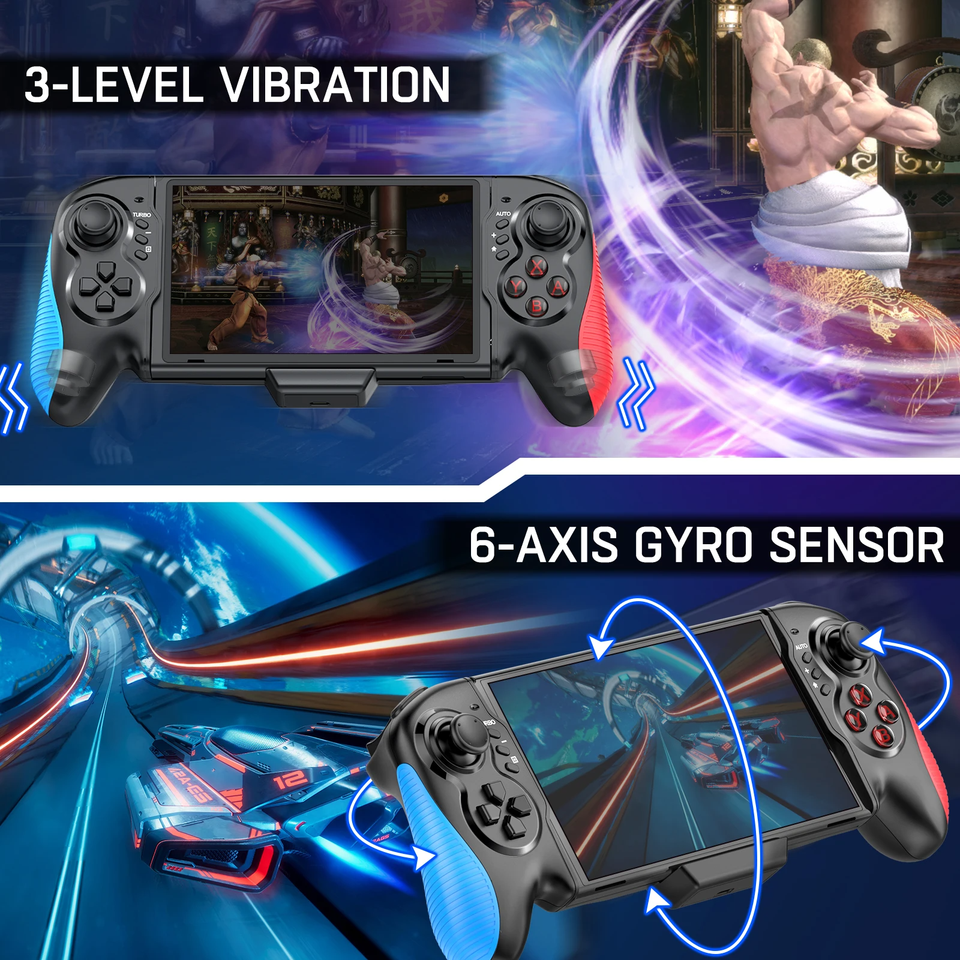 Dual Vibration Handheld Controller Grip Gamepad For Nintendo Switch Joy ...