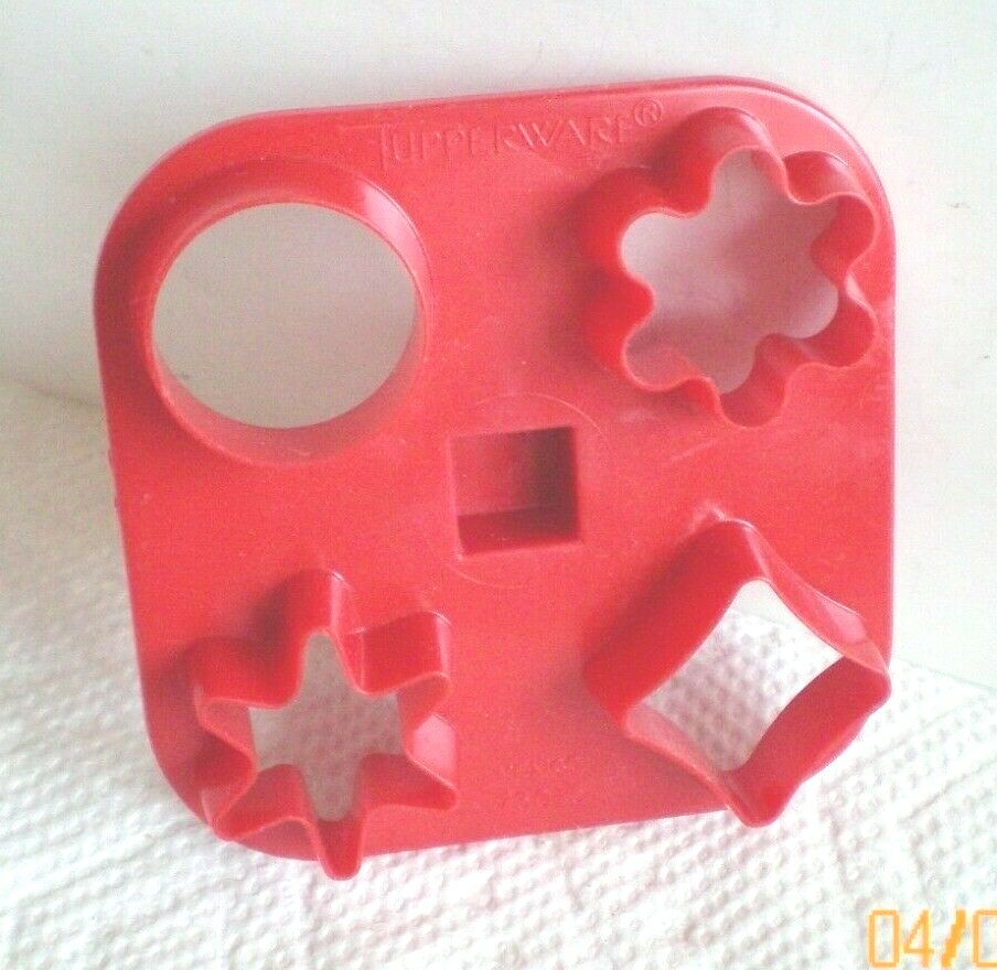 Vintage Tupperware Canape Appetizer Mini Cookie Cutter Red # 730 | eBay