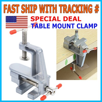 Mini Bench Vise Table Swivel Lock Clamp Vice Craft Hobby Cast Aluminum ...