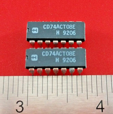 LOT OF 2 HARRIS CD74ACT08E ACT-CMOS QUAD 2-INPUT AND GATE PDIP14 | eBay