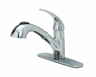 OakBrook 4545679 Pacifica Pull-Out One Handle Chrome Kitchen Faucet ...