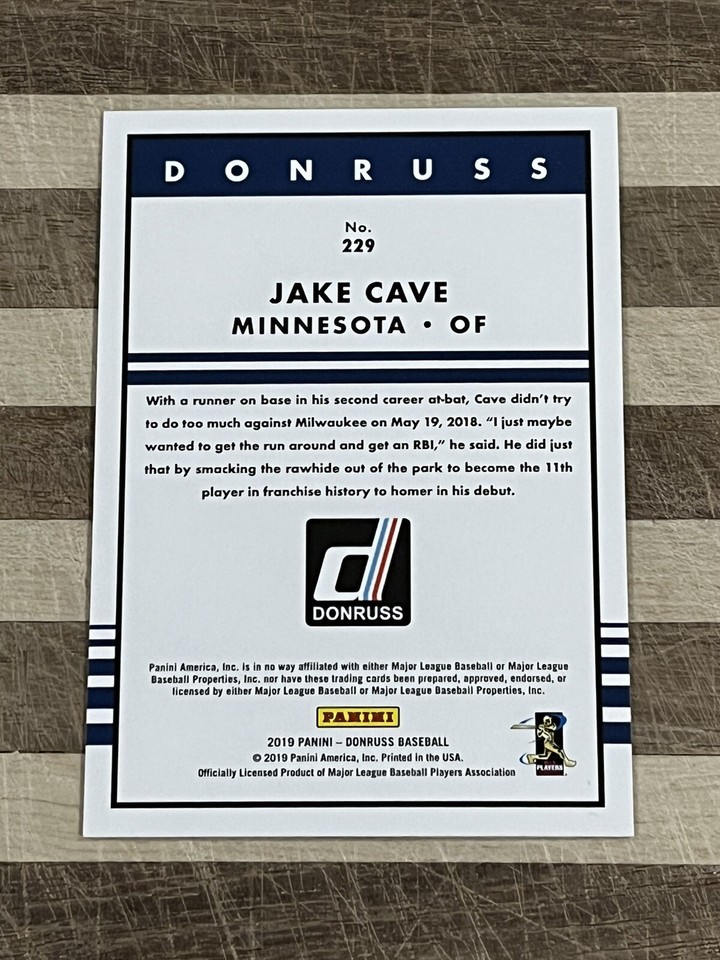 2019 Panini Donruss Baseball Jake Cave Retro Rookie Card #229 | eBay