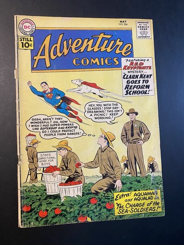 Adventure Comics #284 VG- 1961 Superboy, Red Kryptonite, Last Aquaman ...