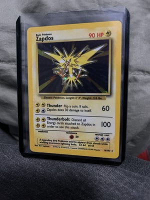 Pokémon TCG Zapdos Base Set 16/102 Unlimited Holo Rare 1999 WOTC | eBay