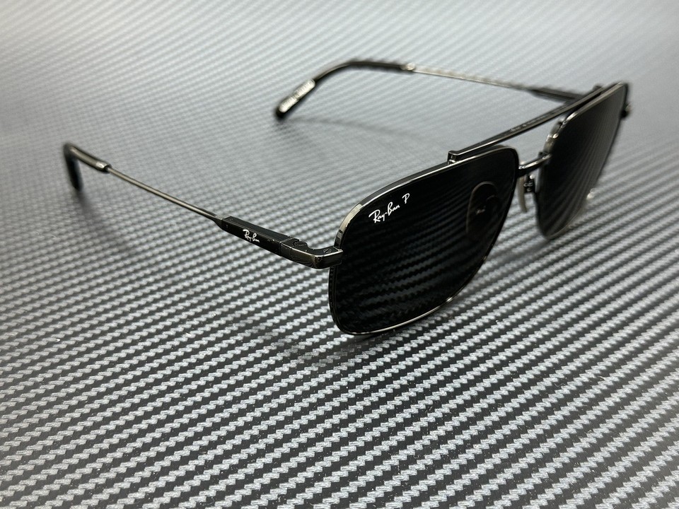 RAY BAN RB8096 9267K8 Black Grey Polarized Michael Titanium 59 mm ...