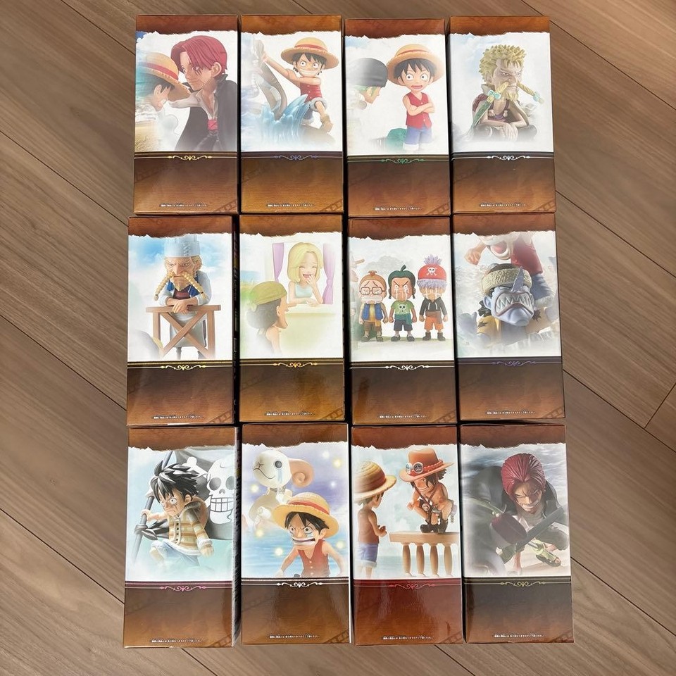 ONE PIECE Log Stories Figure lot of 12 Set sale WCF Luffy Shanks Ace ...