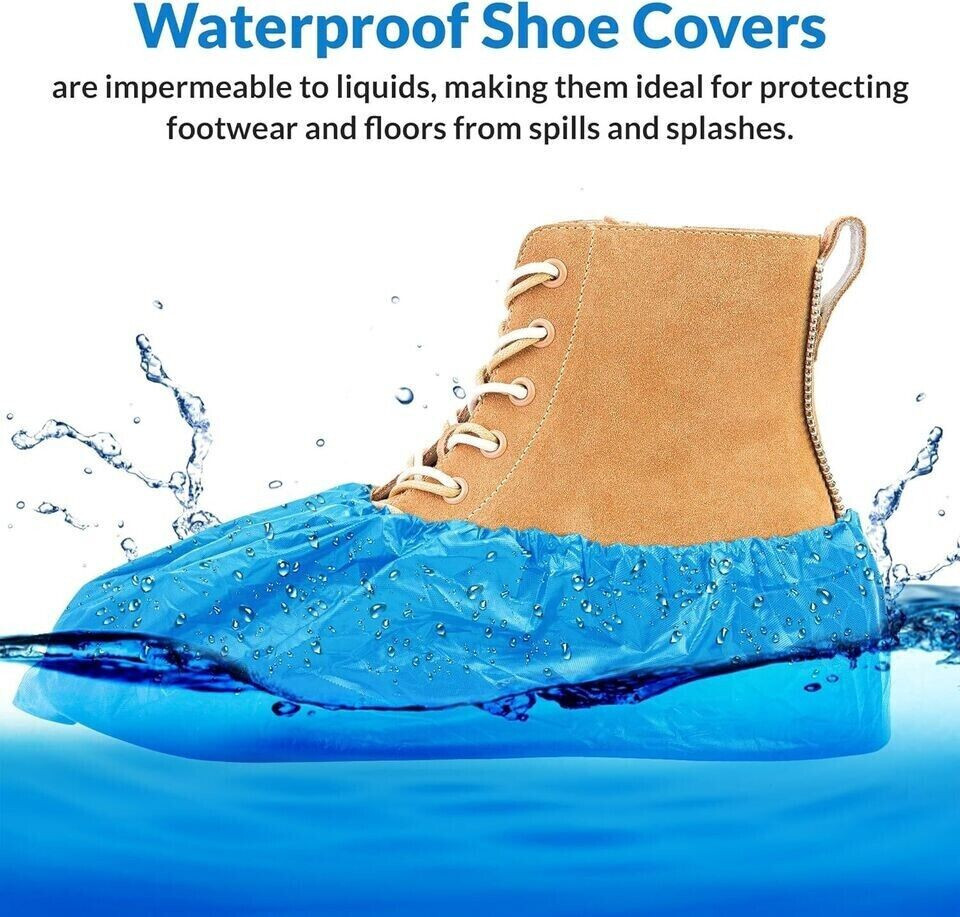 Disposable Shoe Covers Overshoe Protector Waterproof Reusable Mud Rain ...