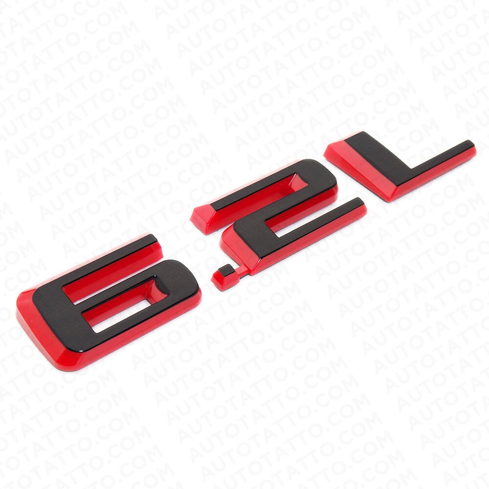 Chevy Silverado 6.2L Redline Hood Letter Logo Emblem Badge Z71 Blalck ...