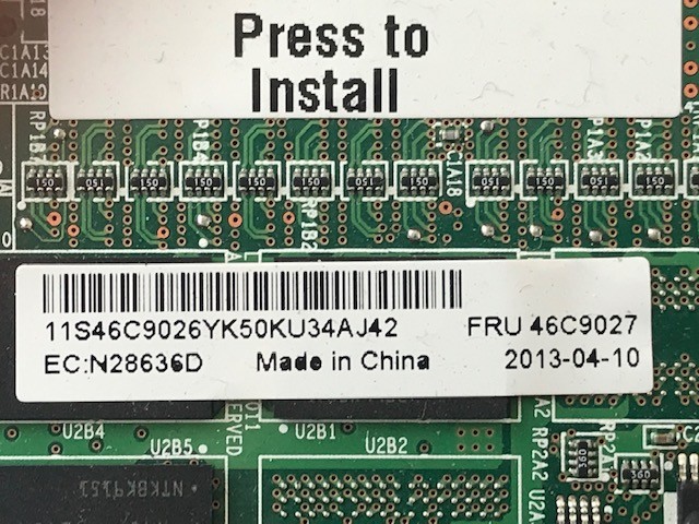 IBM ServerRAID M5110 8-CH SAS/SATA 6G PCI-E FRU: 00AE807 AND FLASH CARD ...